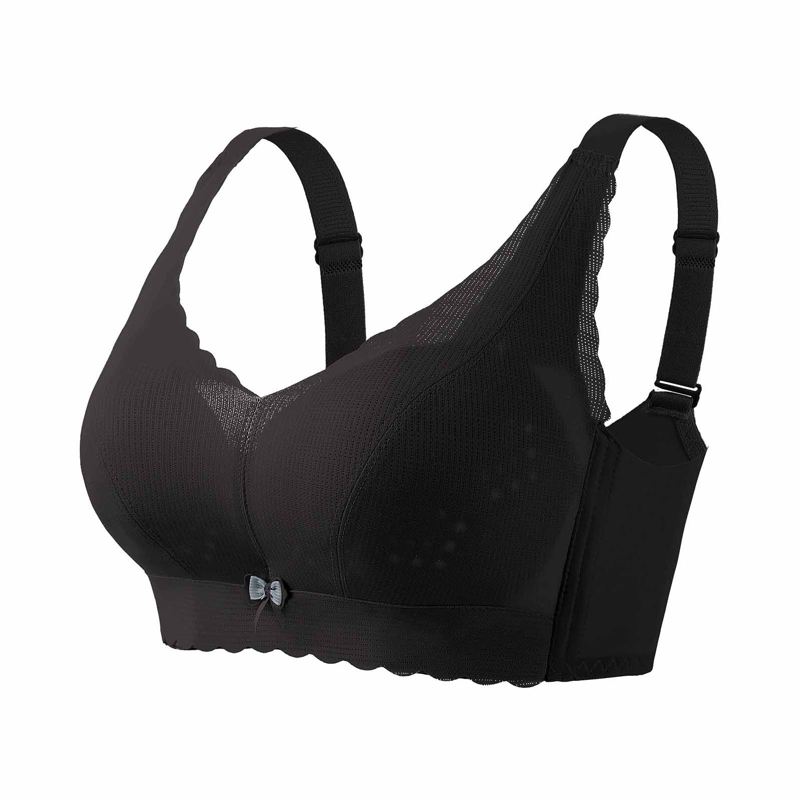 Bigersell Womens Bras No Underwire Full Support Push up Bras Mesh Lace Comfort Soft Padded ...