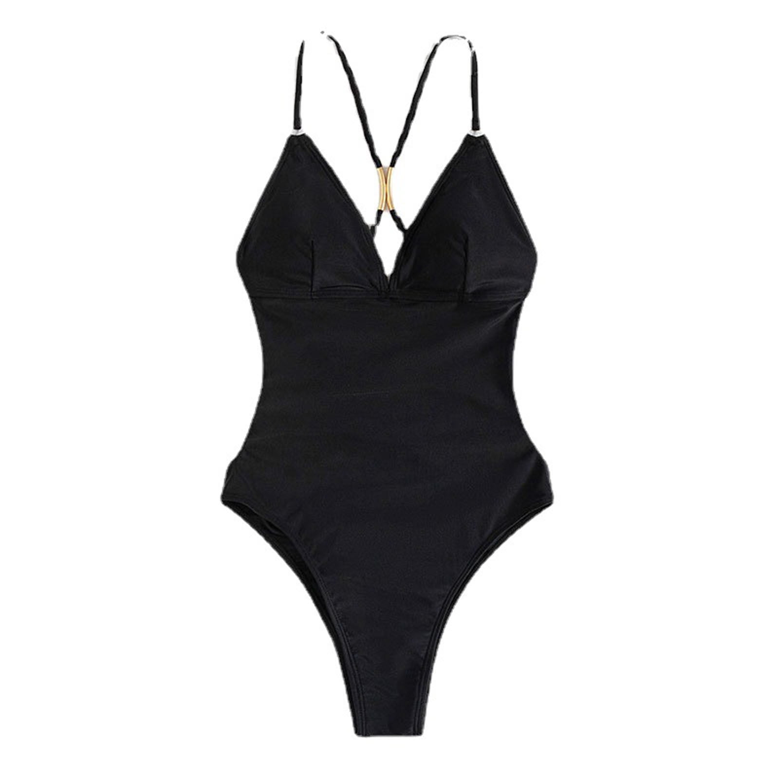 Bigersell Womens One Piece Swimsuits Clearance V Neck Sleeveless Swim
