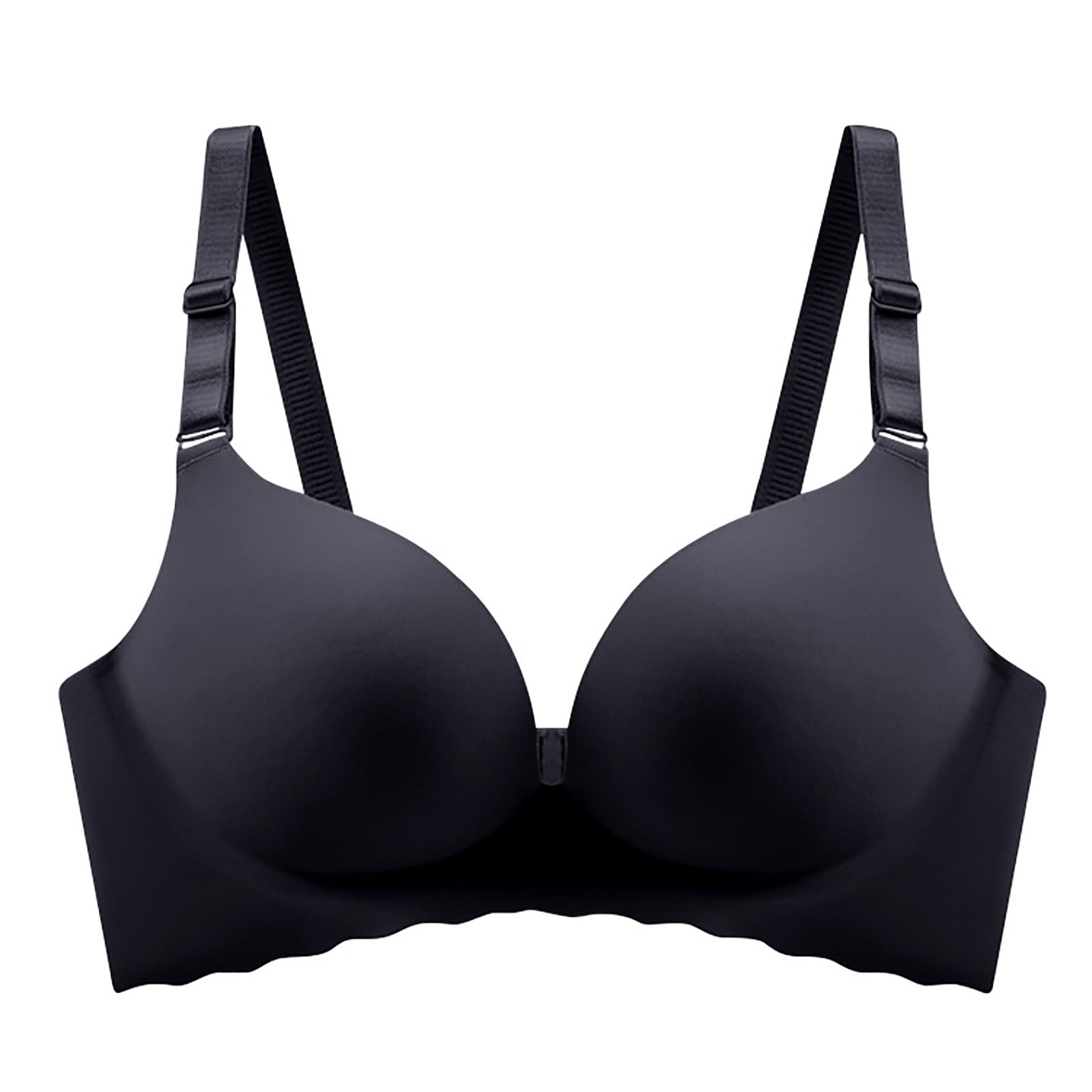 Bigersell Womens Push up Bras Seamless T-Shirt Bra Back-Smoothing Solid ...