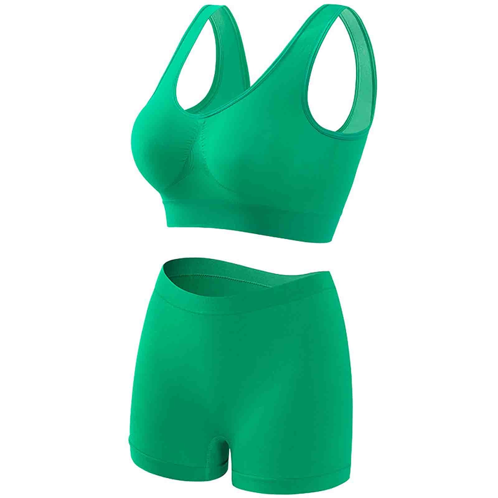 Bigersell Womens Sports Bras Sets Workout Outfits for Women 2 Piece ...