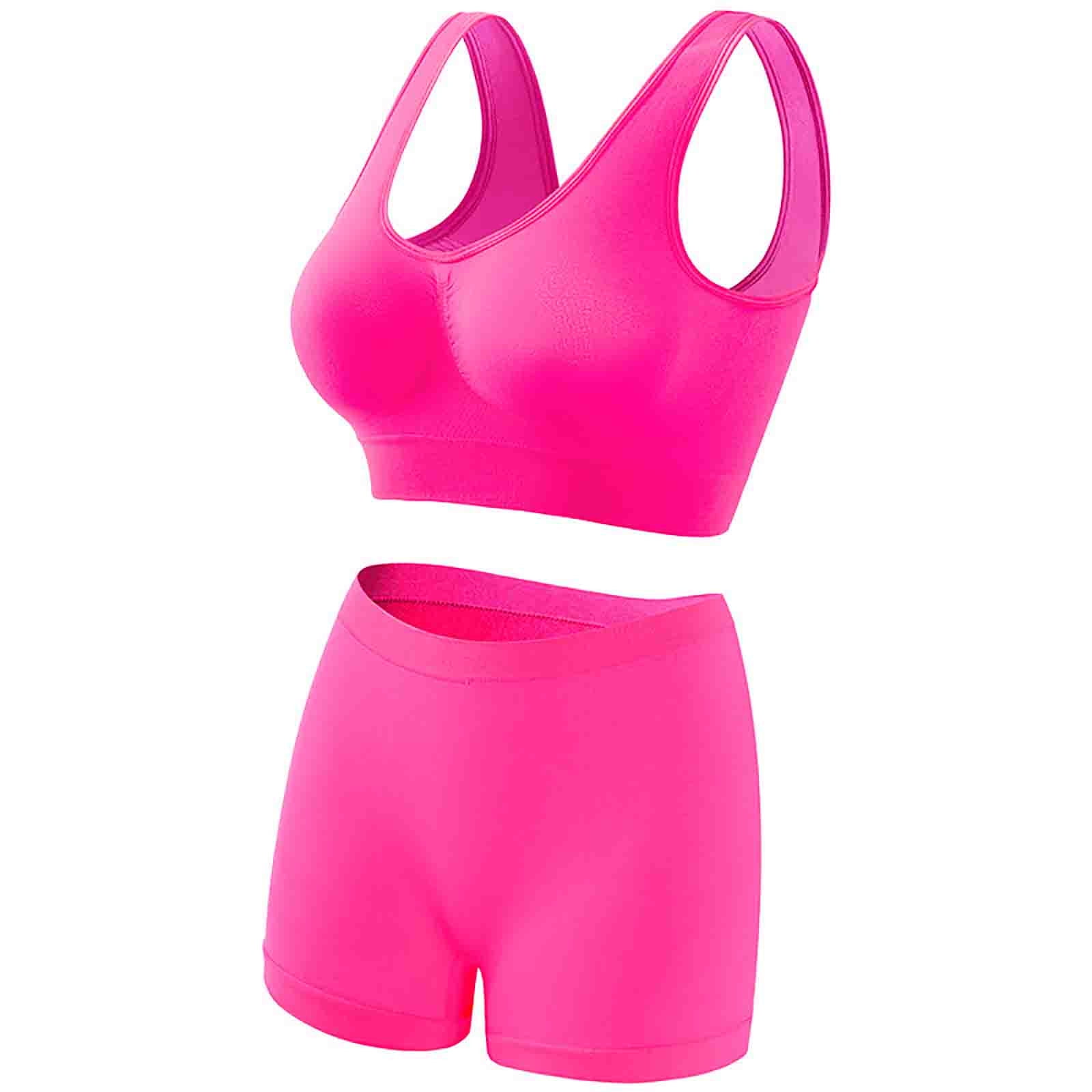 Bigersell Womens Sports Bras Sets Workout Outfits for Women 2 Piece ...