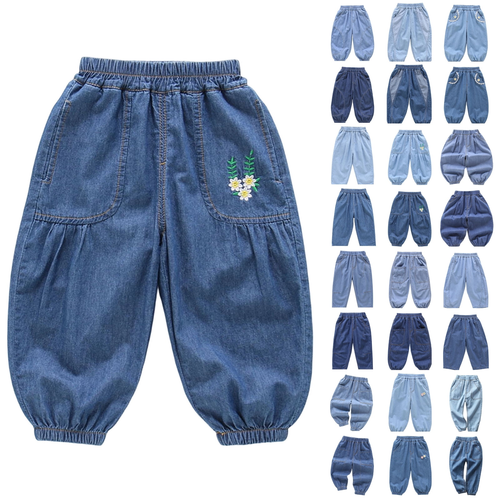 Bigetiay Boys Casual Pants Lightweight Elastic Waist Joggers Solid ...