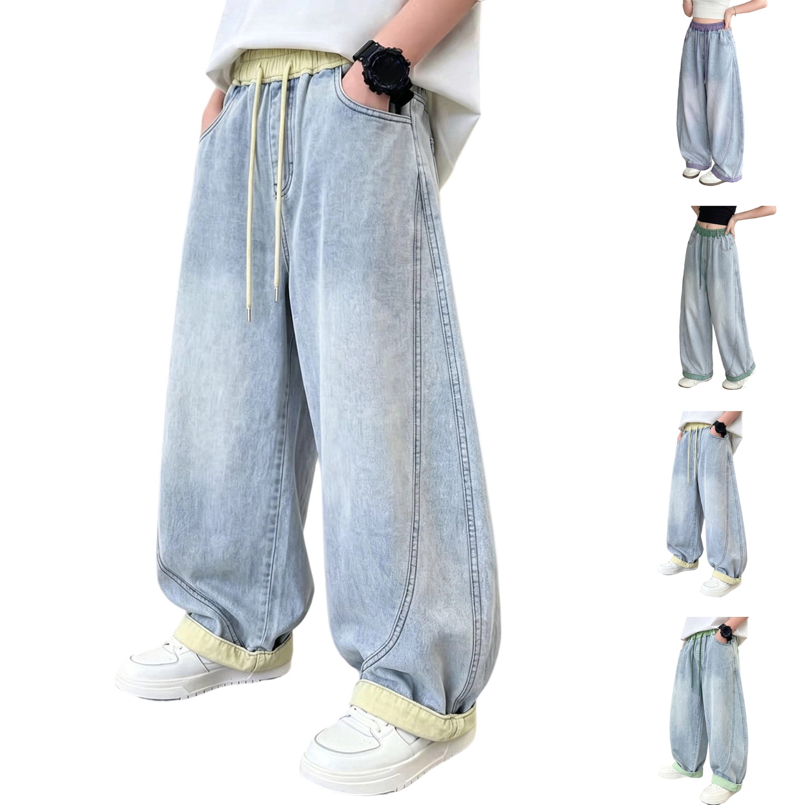 Bigetiay Boys Denim Pants Classic Stretch Jeans Casual Everyday Wear ...