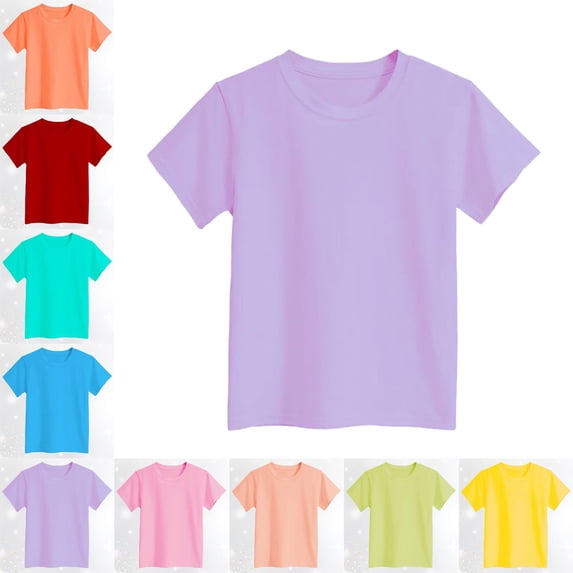 Bigetiay Boys Girls Short Sleeve Shirts Casual Top Breathable Summer ...