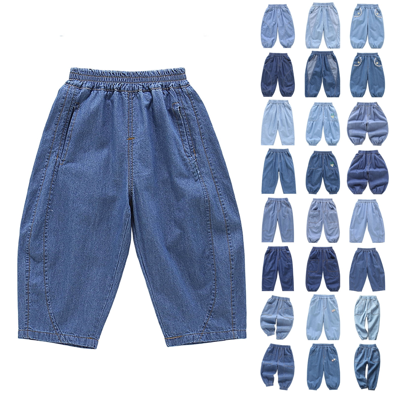 Bigetiay Boys Soft Denim Jeans Casual Loose Fit Long Pants Toddler Kids ...