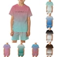 Bigetiay Boys Summer Outfits Casual Athletic Performance Crew Neck T ...