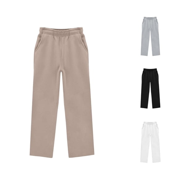 Bigetiay Girls Long Trousers Soft Elastic Waistband Everyday Wear ...