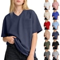 Bigetiay Girls V Neck Short Sleeve Pocket Tees Kids Basic Shirts Casual ...