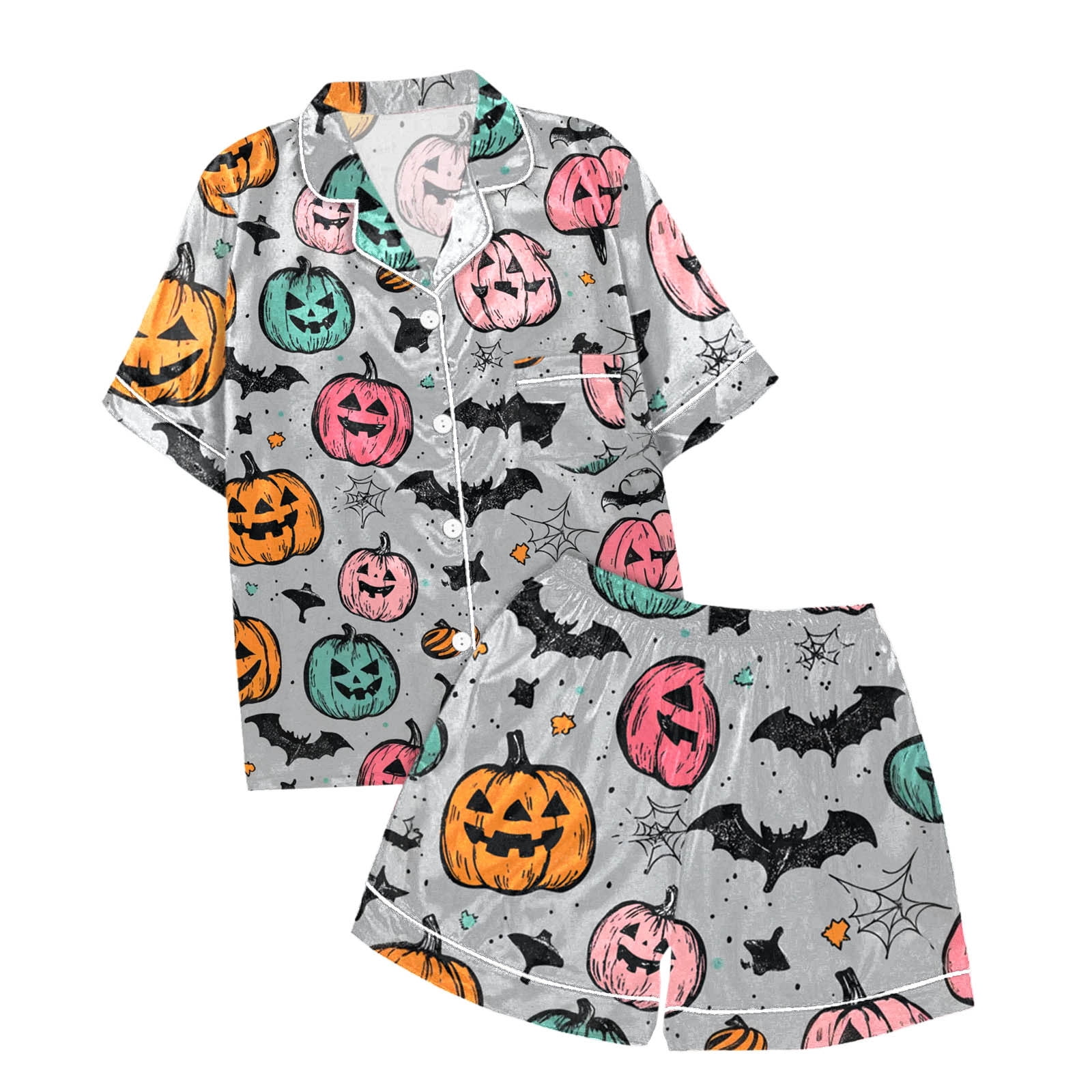 Bigetiay Kids Girls Halloween Pajamas Set Pumpkin Ghost Print Girls ...