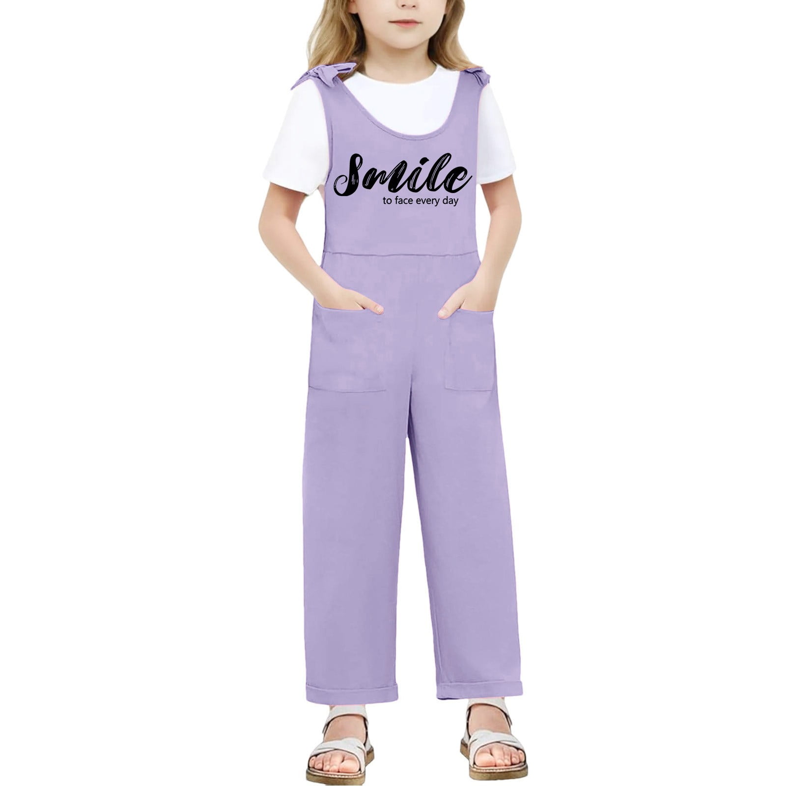 Bigetiay Teen Girls Jumpsuits Overalls Back to School Romper Letter ...