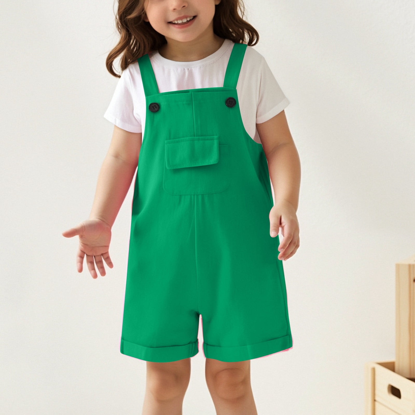 Bigetiay Teen Jumpsuit for Girls Back to School Romper Green Overalls ...