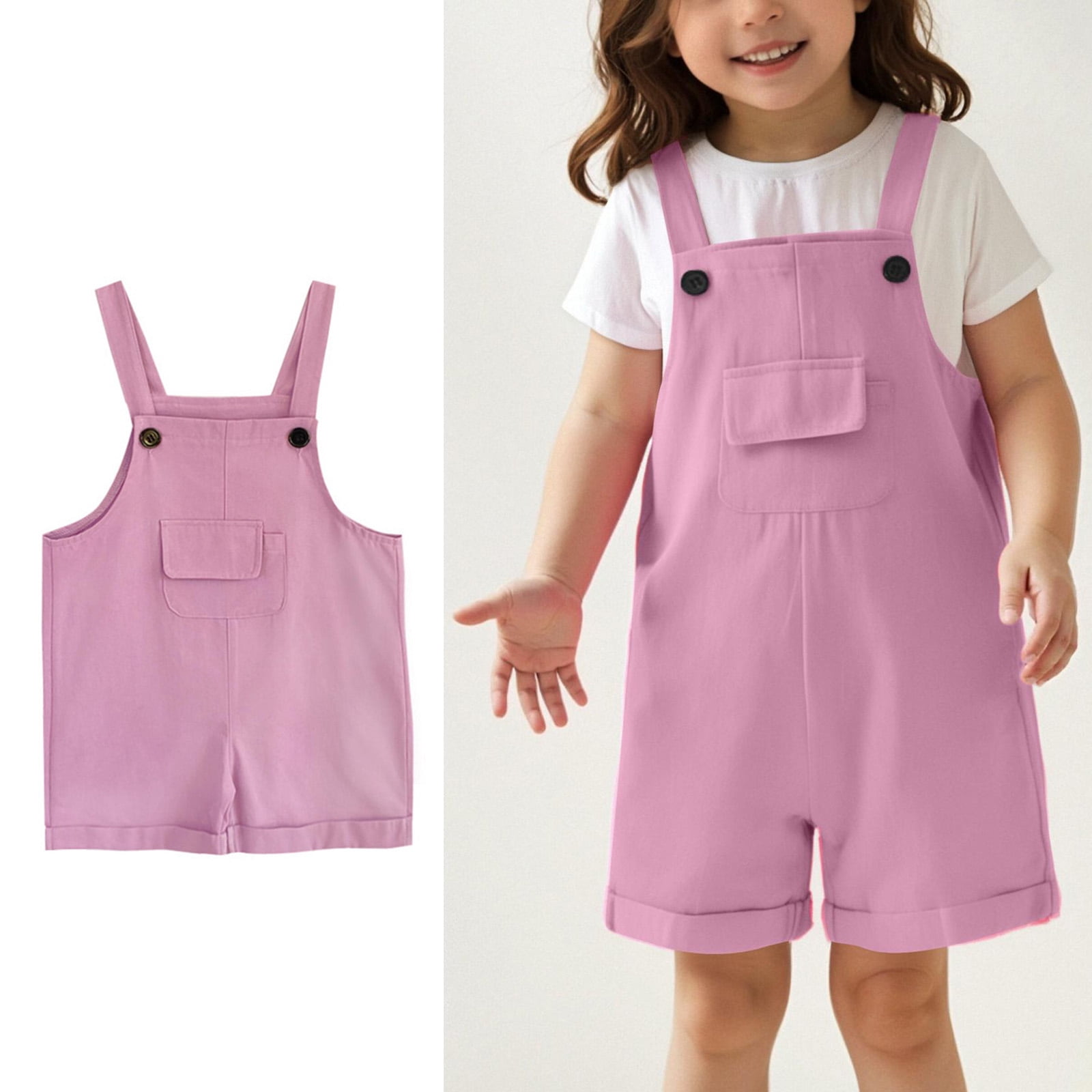 Bigetiay Teen Jumpsuit for Girls Casual School Romper Purple Jumpsuit ...