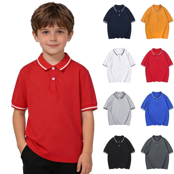 Bigetiay Toddler Boys Girls Athletic Polo Shirts Short Sleeve Casual ...