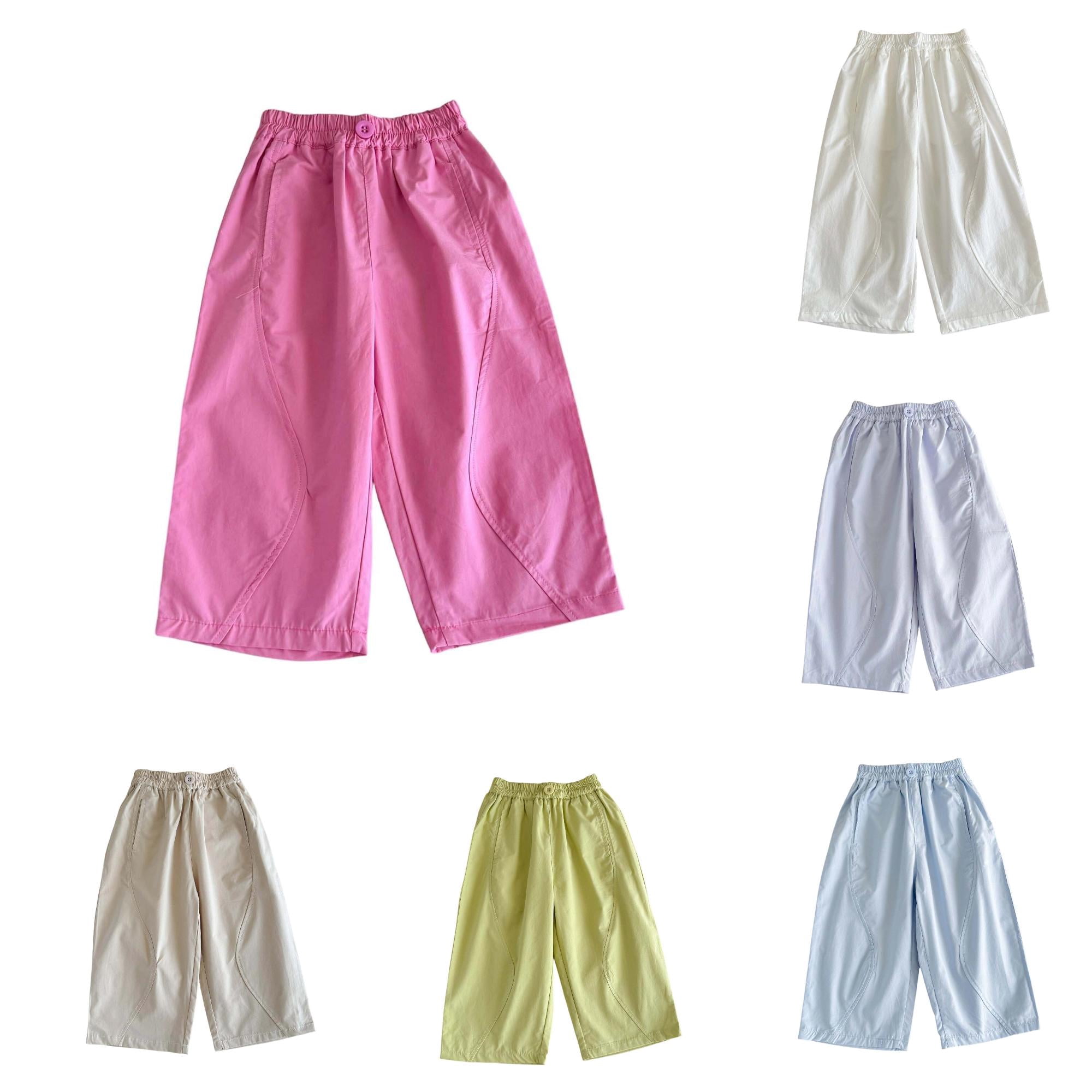 Bigetiay Toddler Girls Carrot Pants Lightweight Summer Trousers Loose ...