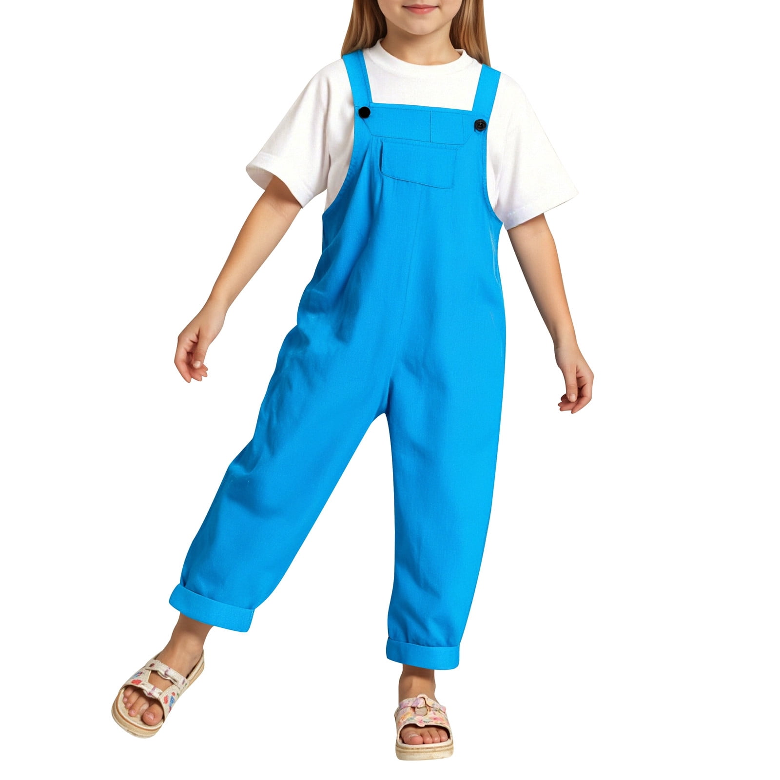 Bigetiay Toddler Girls Romper Sleeveless Back to School Romper Light ...