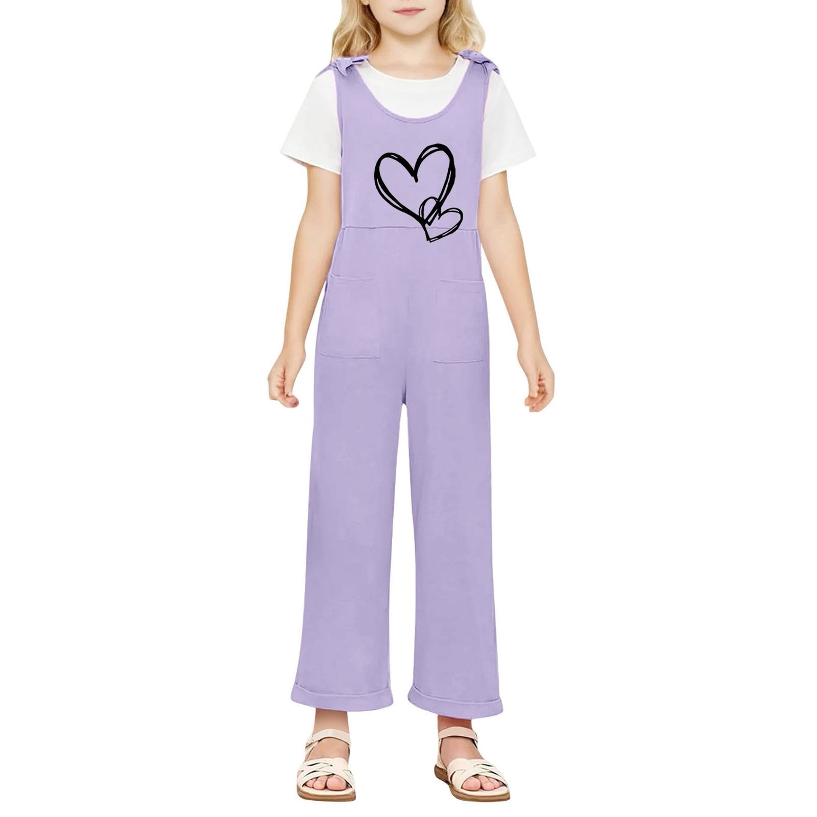 Bigetiay Tween Girls Jumpsuits Rompers Back to School Romper Letter ...