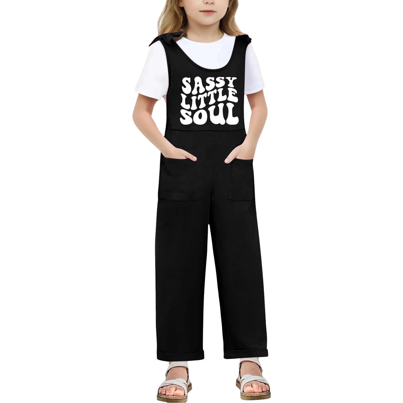 Bigetiay Tween Girls Jumpsuits Rompers Back to School Romper Letter ...