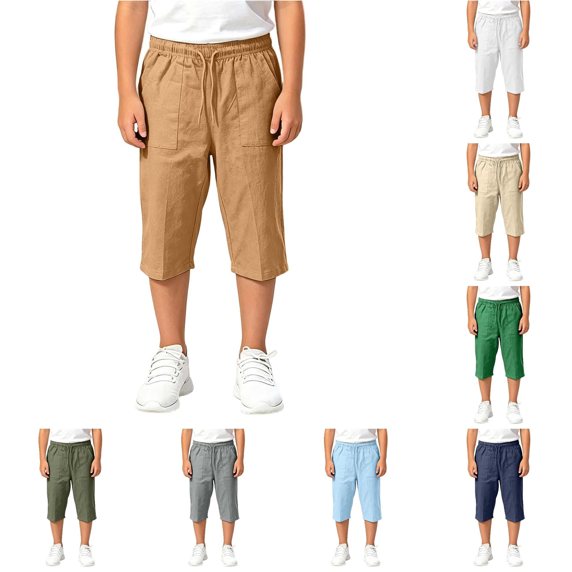 Bigetiay Unisex Kids Beach Pants Loose Fit Stretchy Lightweight Joggers ...