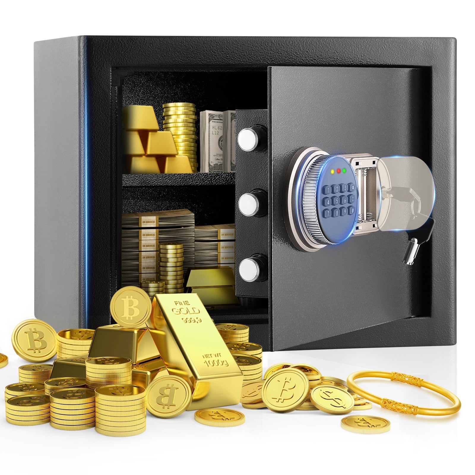 Bigfeliz 1.2 Cu.ft. Electronic Security Lock Safe, Fire and Water Proof ...