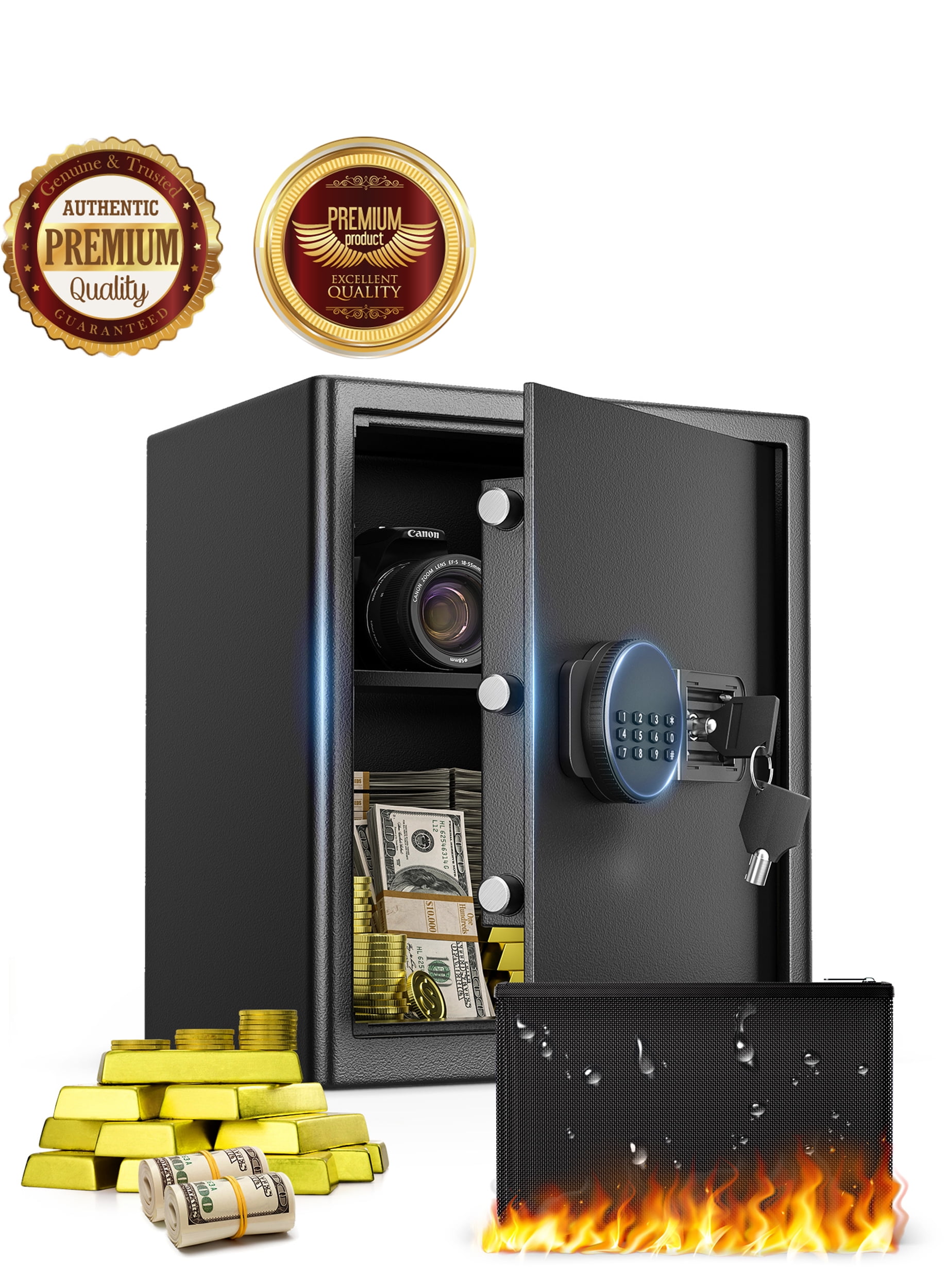 Bigfeliz 2.0 Cu.ft. Fire and Water Resistant Safe Box with Digital ...