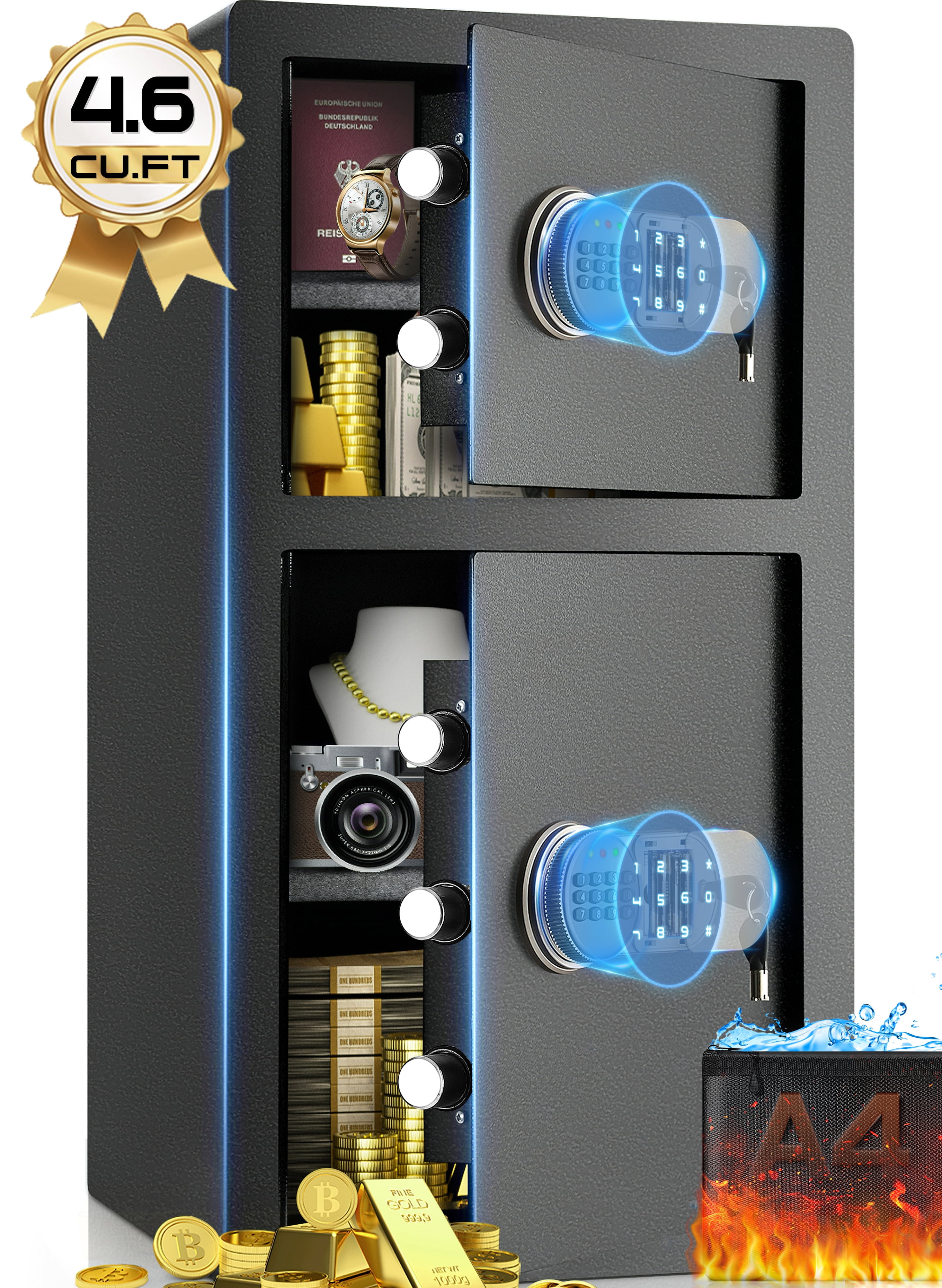 Bigfeliz 4.6 Cu.ft. Large Safe Box Fire and Water Resistant,Large ...