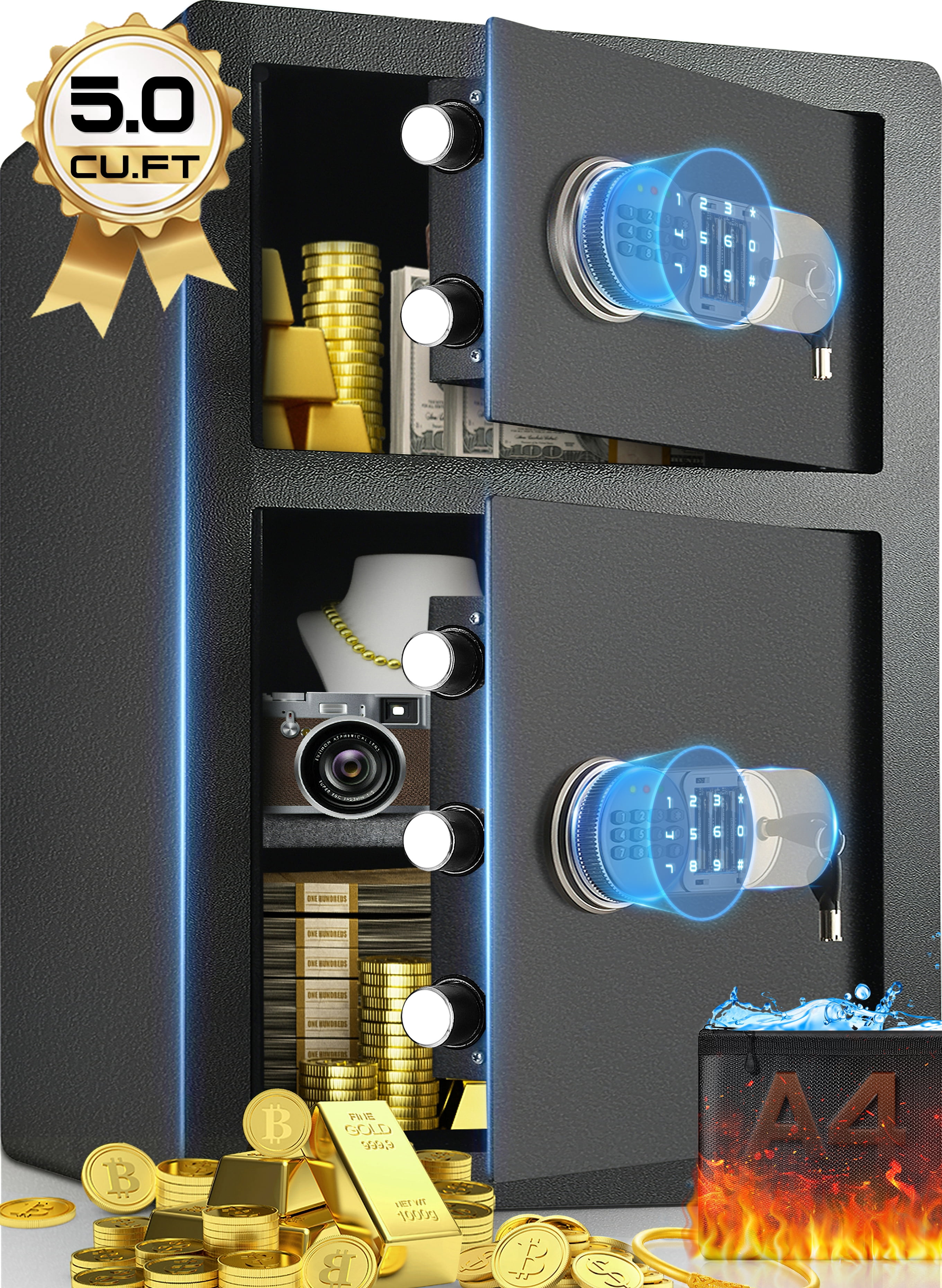 Bigfeliz 5.0 Cu.ft. Large Safe Box Fire and Water Resistant,Large ...