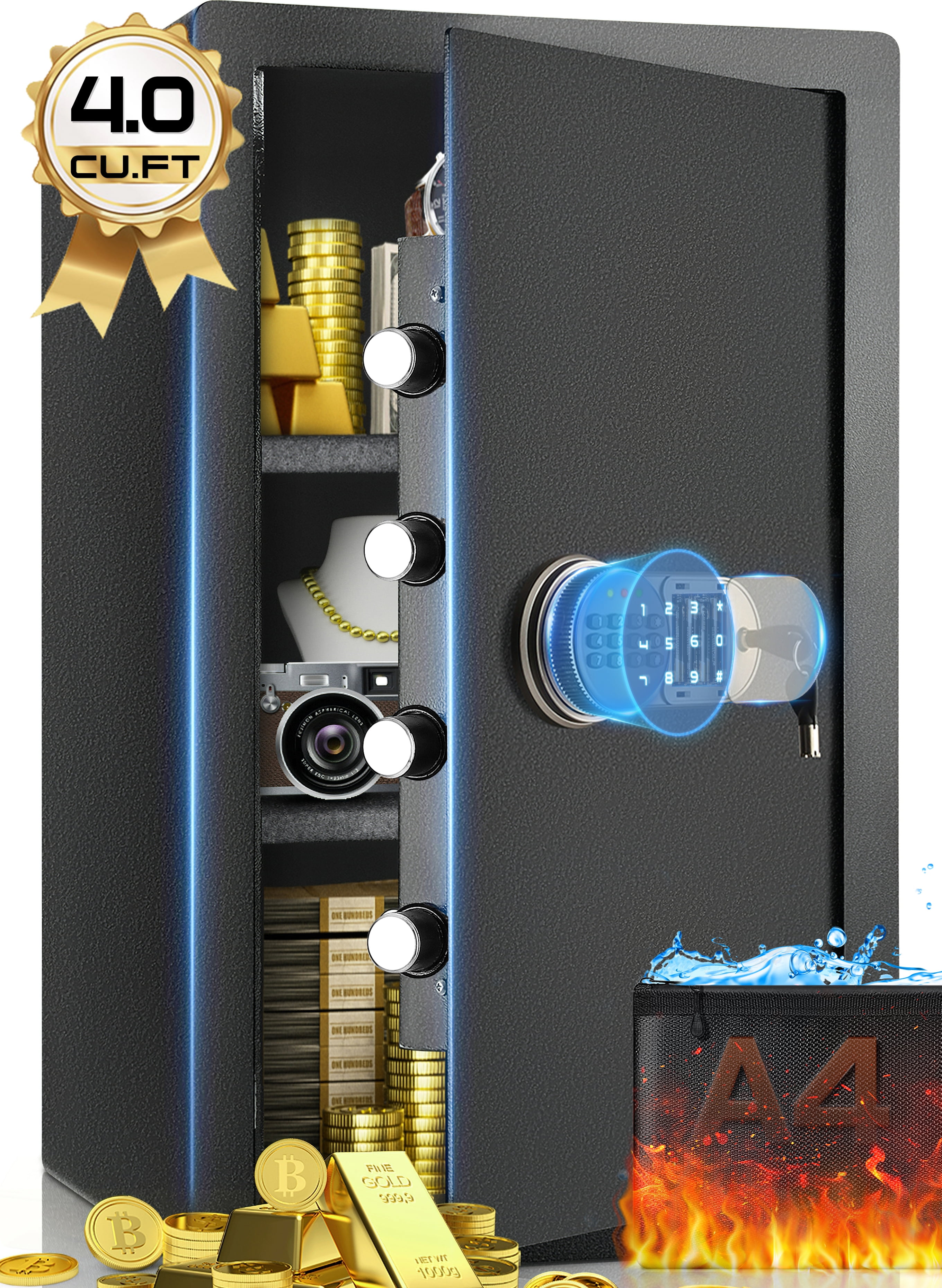 Bigfeliz 6.5 Cu.ft Double Door Security Safe, Fire/Water Resistant ...