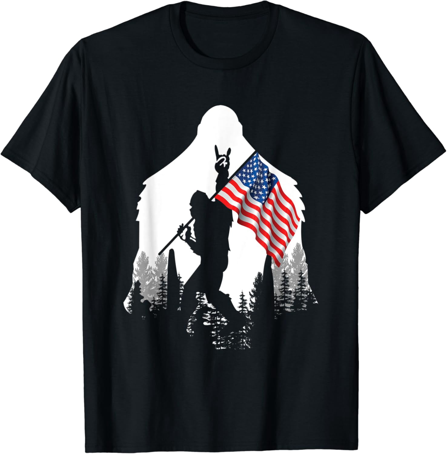 Bigfoot 4Th Of July Shirt Standard Independence Cryptid Design T-Shirt ...
