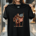 Bigfoot 4th of July Men Fireworks Sasquatch American Flag Holiday ...