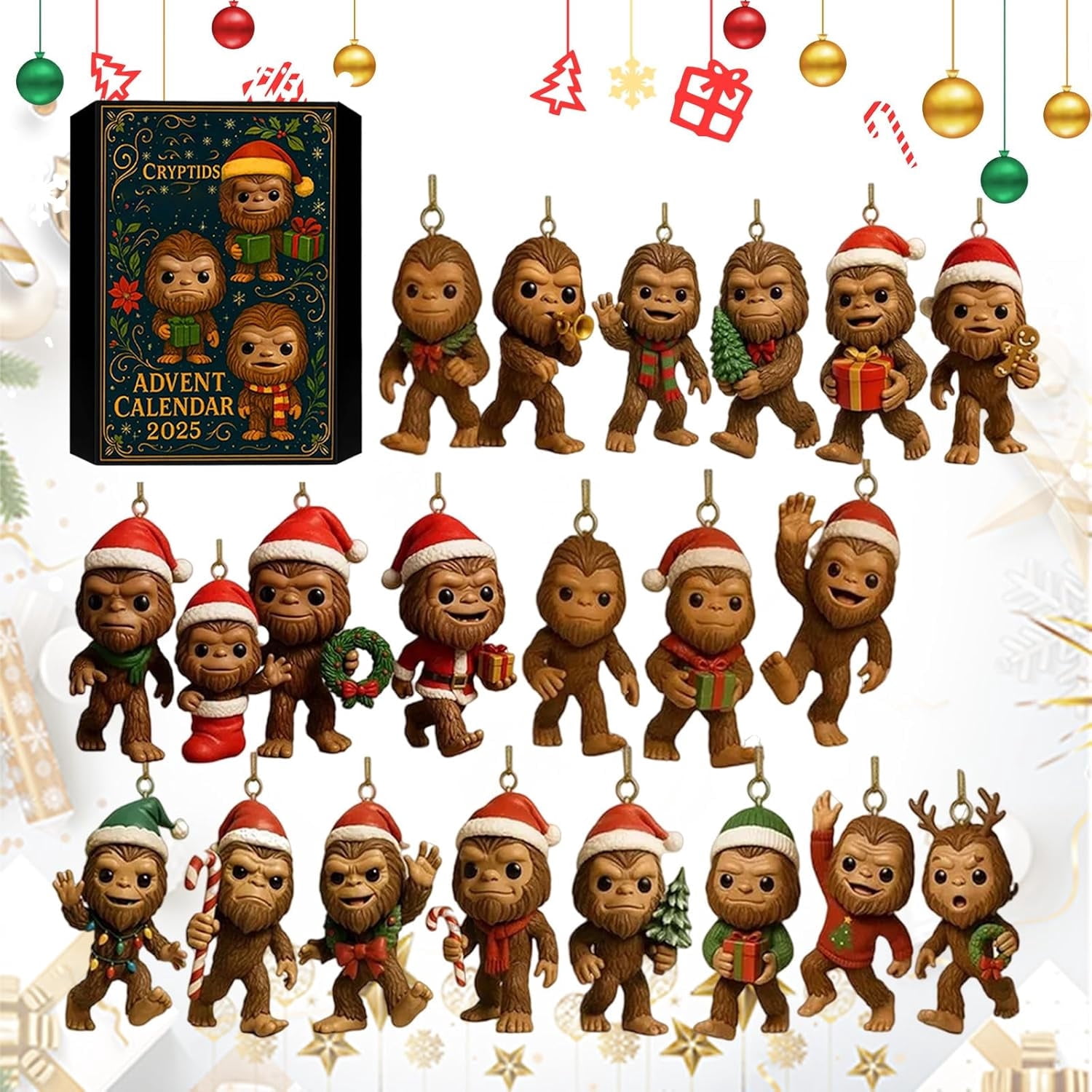 Bigfoot Advent Calendar 2025 – 24 Days of Festive Sasquatch Figurines ...