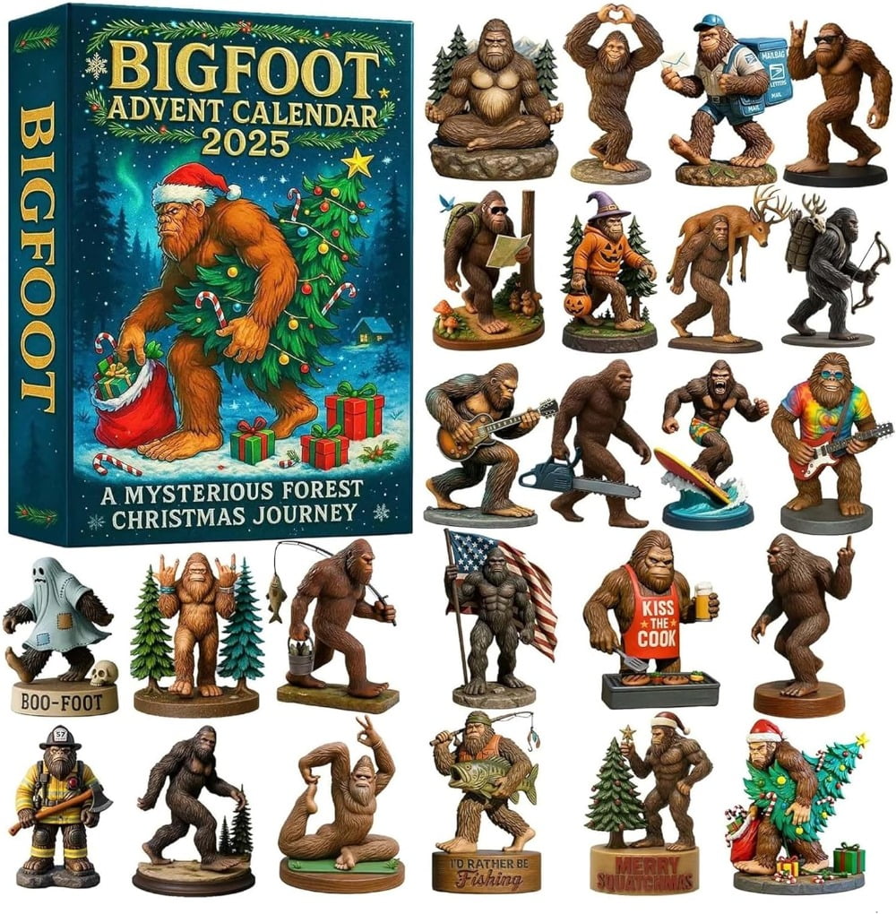 Bigfoot Adventure Calendar 2025, 24 Days Christmas Countdown Calendar ...