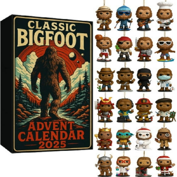 Bigfoot Adventure Calendar 2025, 24 Days Holiday Countdown Calendar ...