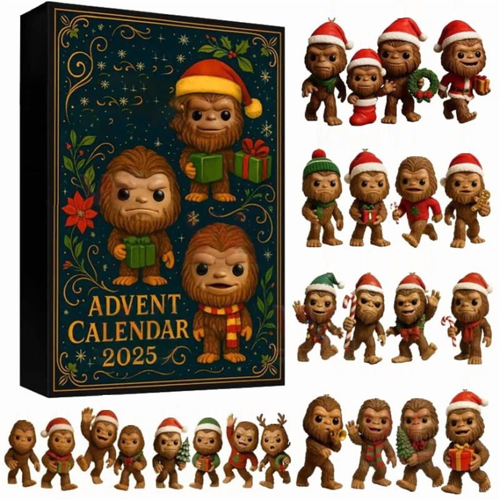 Bigfoot Adventure Calendar 2025, 24 Days Holiday Countdown Calendar ...