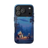 Bigfoot Alien Campfire Guitar UFO Tough Case for iPhone 11,12,13,14,15 ...