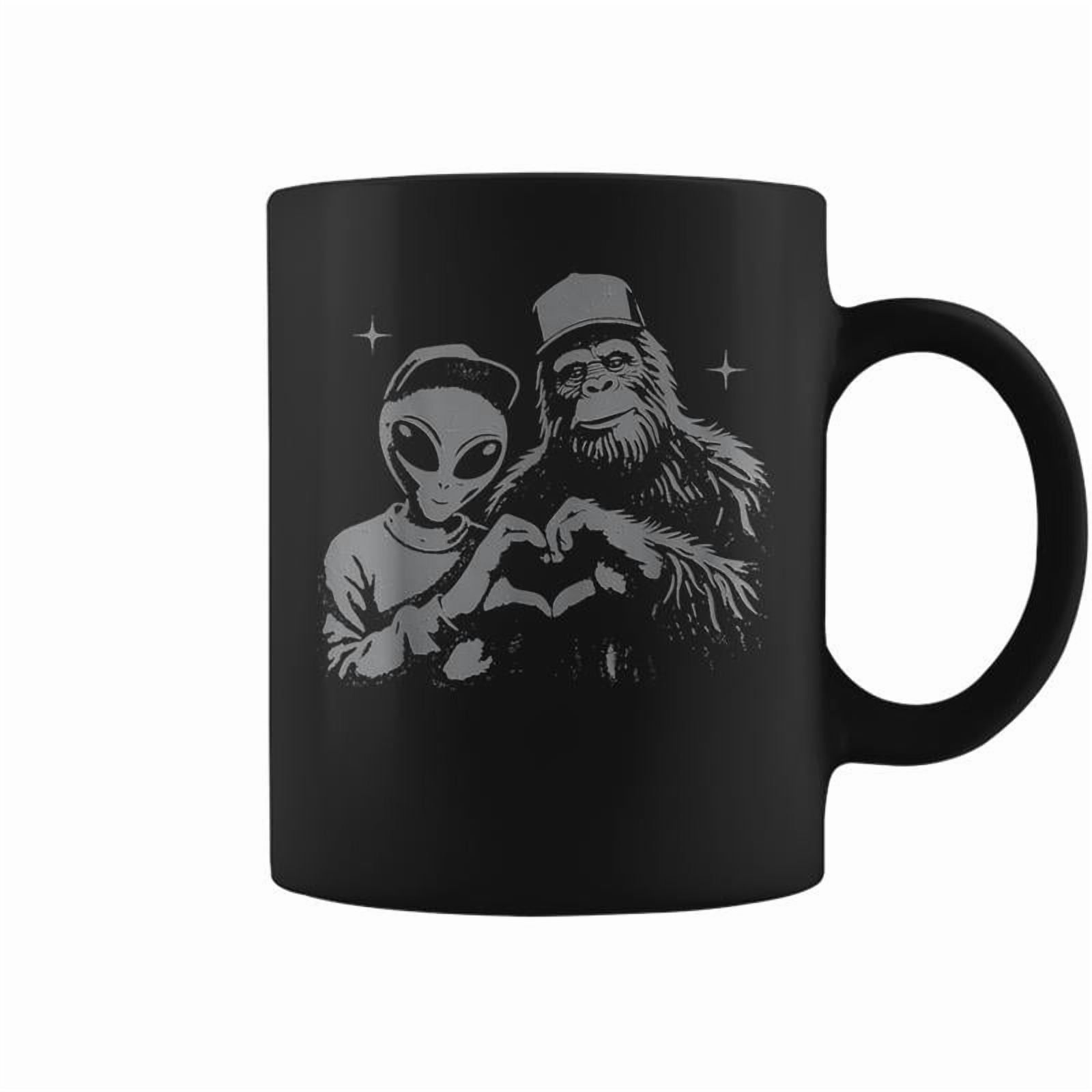 Bigfoot Alien Sasquatch Love Hand Sign Coffee Mugs - Walmart.com
