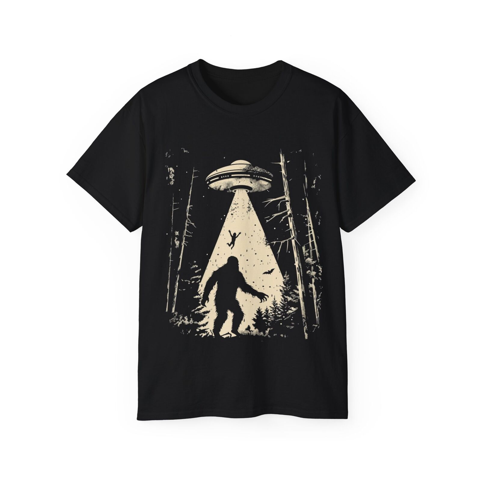 Bigfoot Alien Shirt, Funny Bigfoot Tee Yeti Shirt, Sasquatch Ufo Shirt ...