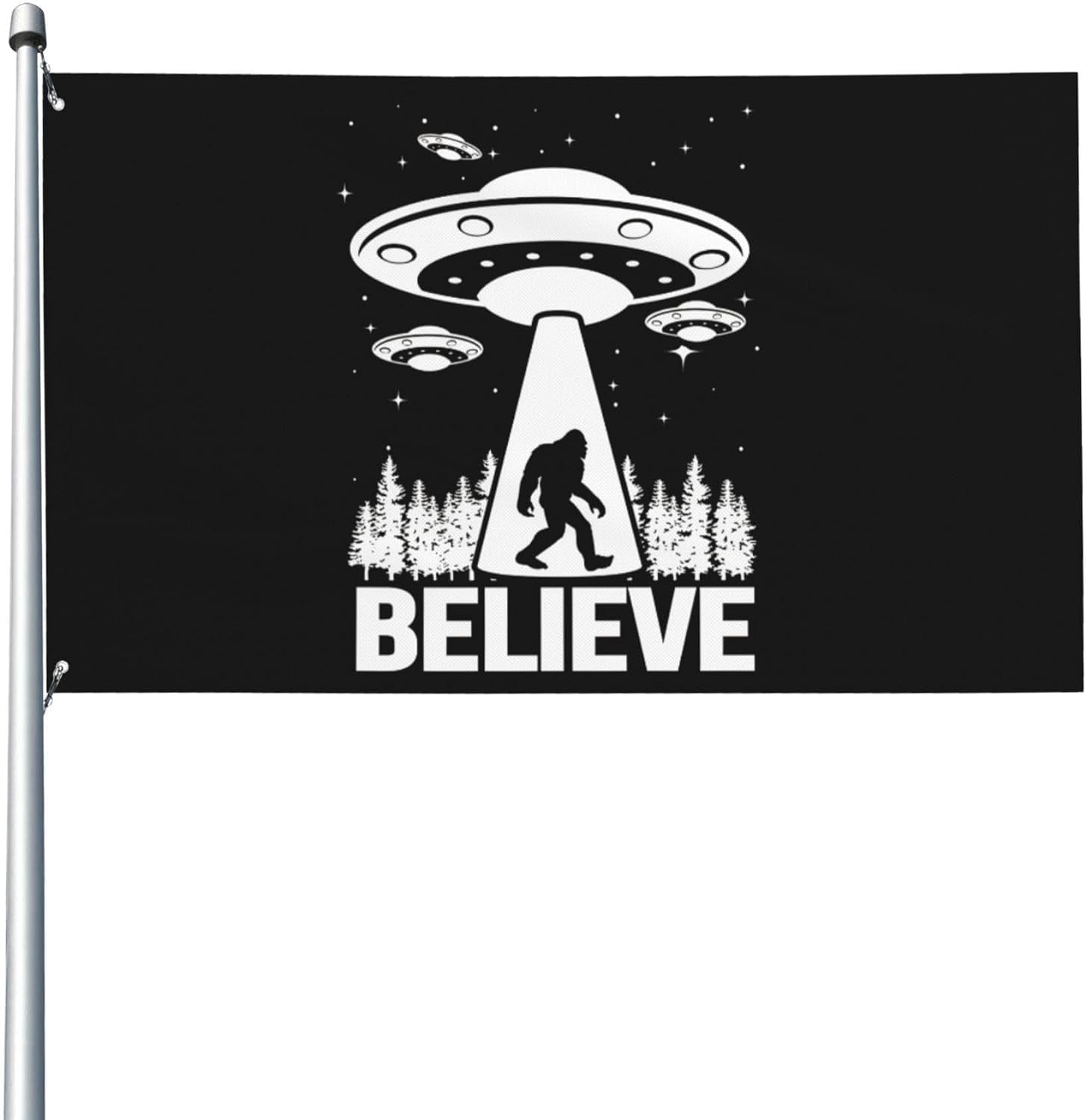 Bigfoot Alien UFO Apparel Flag Built For Outdoor Use America Banner ...