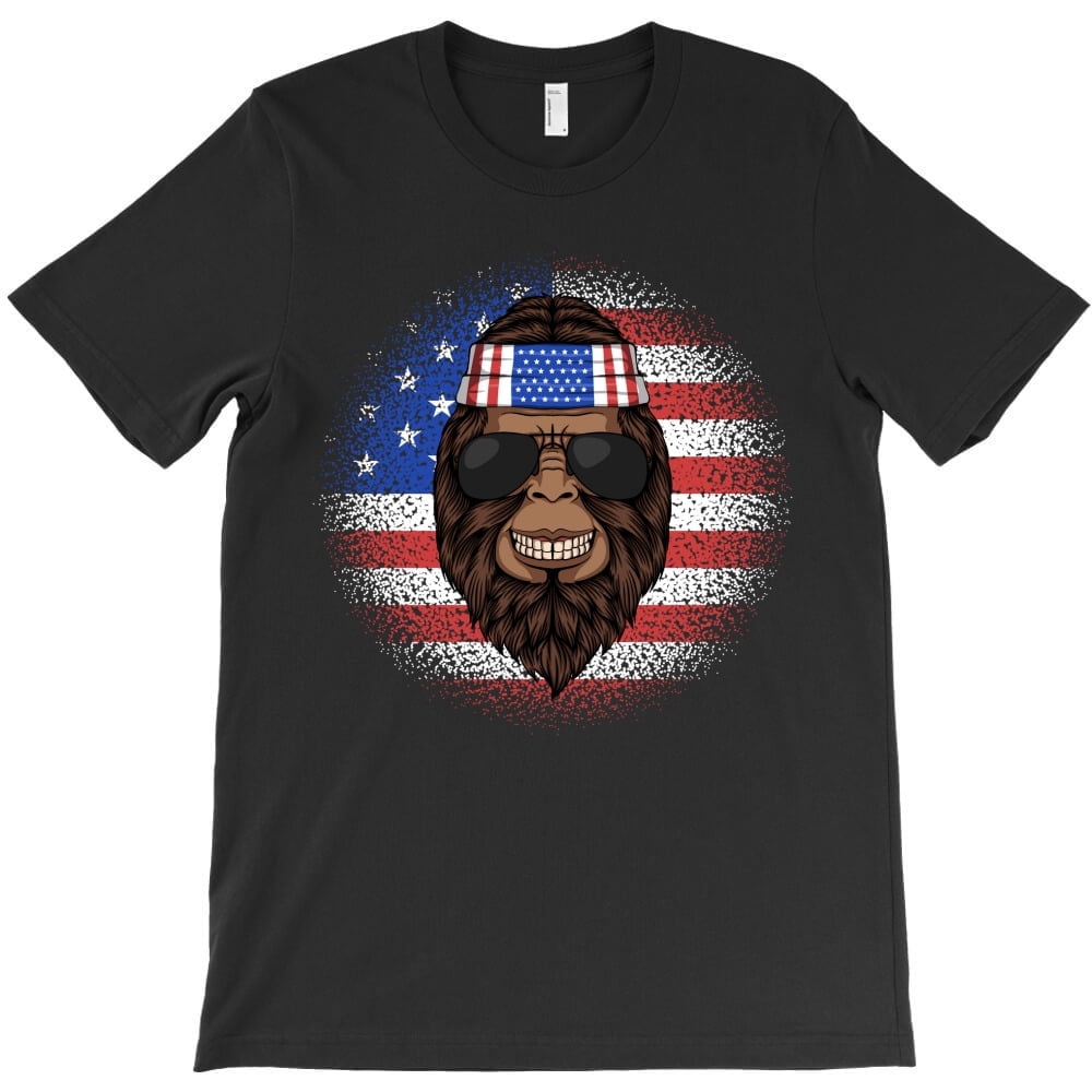 Bigfoot America Funny Bandana Vector Sasquatch Patriotic USA H32187 T ...