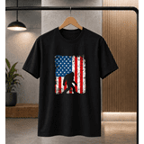 Bigfoot American Flag Sasquatch Retro Distressed Graphic Unisex T-Shirt ...