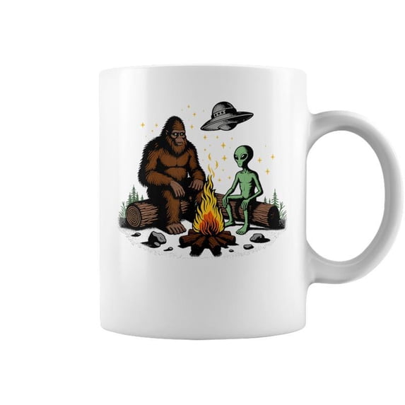 Bigfoot And Alien Campfire For Outdoor Lovers Coffee Mugs - Walmart.com