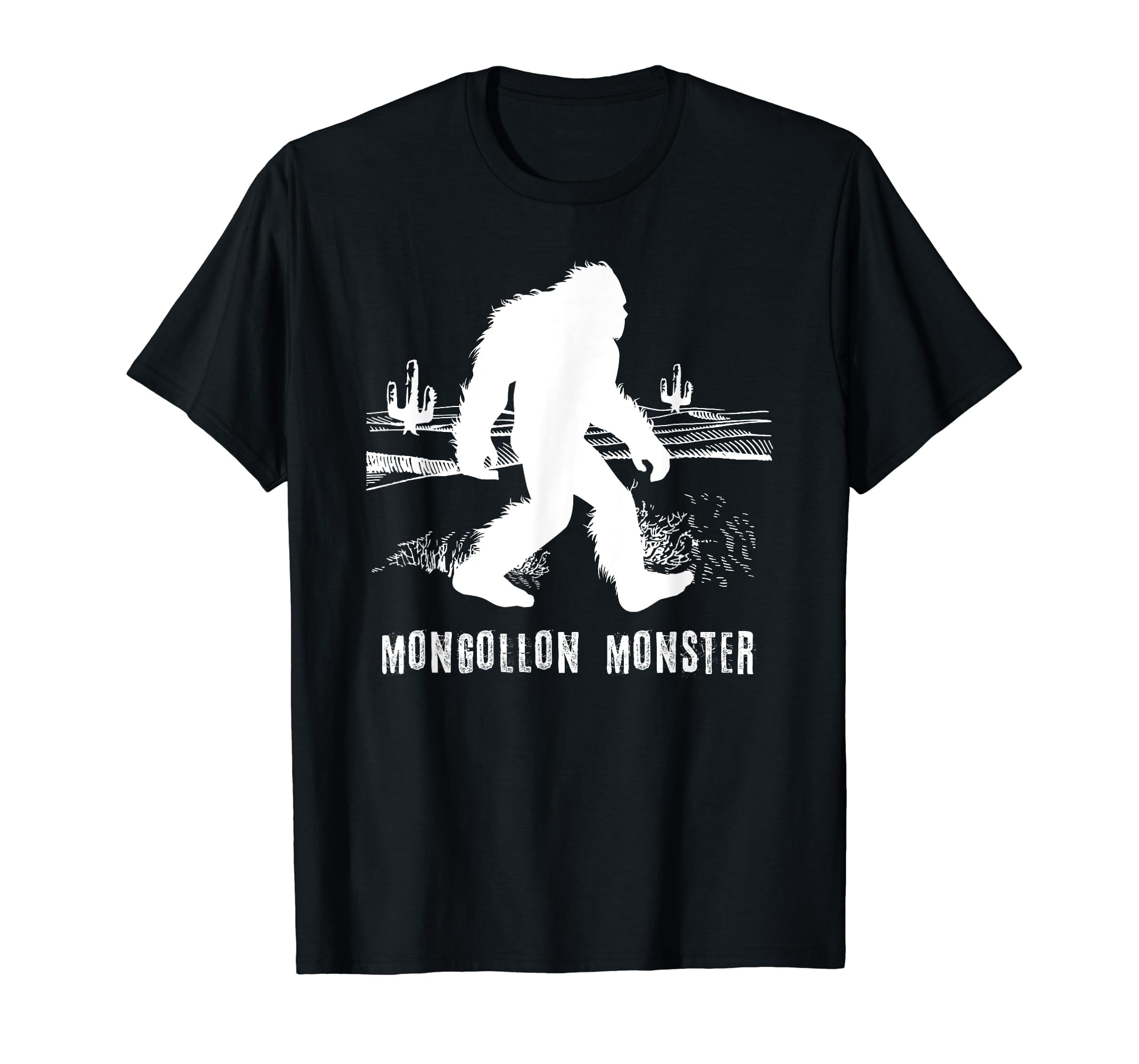 Bigfoot Arizona Cryptid Sasquatch Mongollon Monster Black T-Shirt ...
