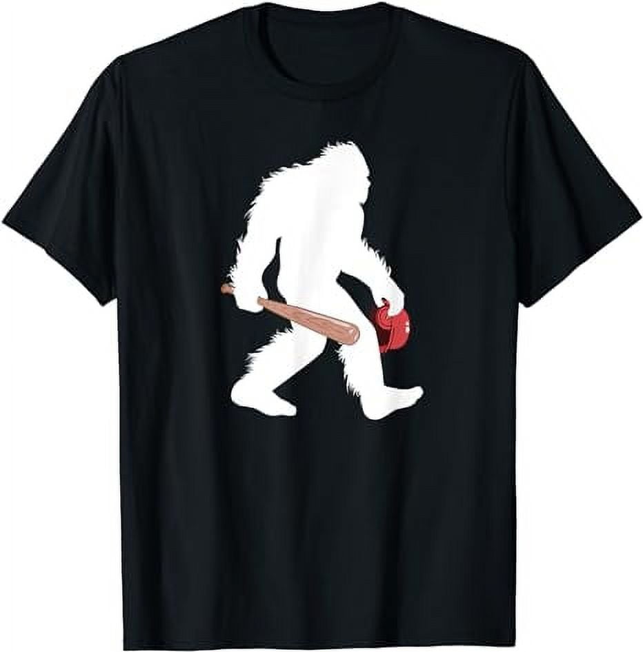 Bigfoot Baseball Sporty Sasquatch Batting Hitter T-Shirt - Walmart.com
