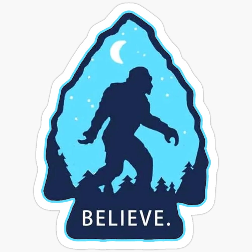 Bigfoot Believe Sticker Phone Decal Water Bottle Stickers Car Decals ...