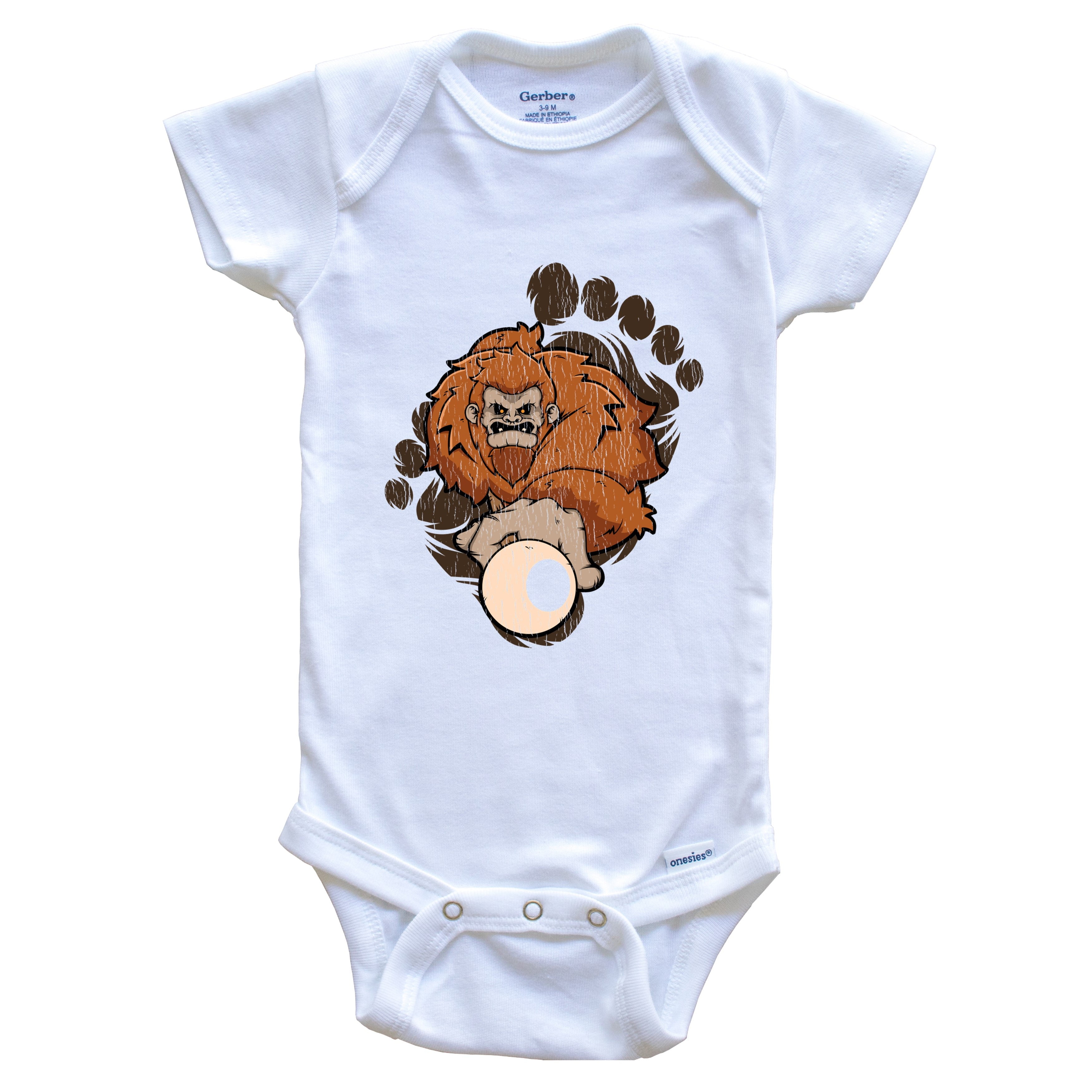 Bigfoot Billiards Baby Bodysuit - Sasquatch Playing Pool Baby Bodysuit ...