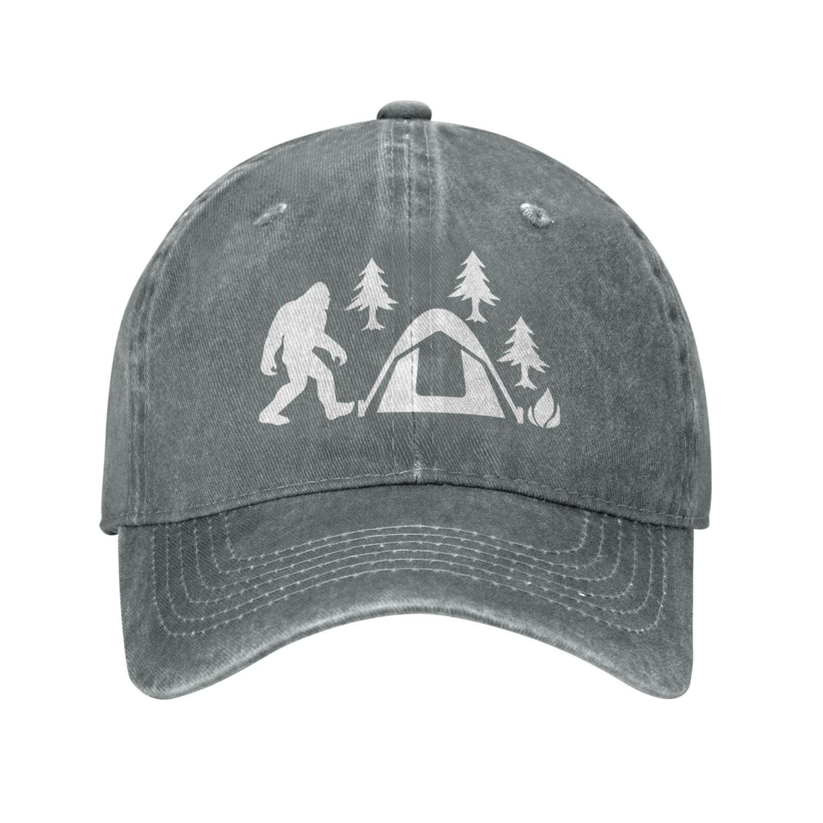 Bigfoot Camping Tent Cowboy Hat Baseball Hat Trucker Hat For Men Women ...