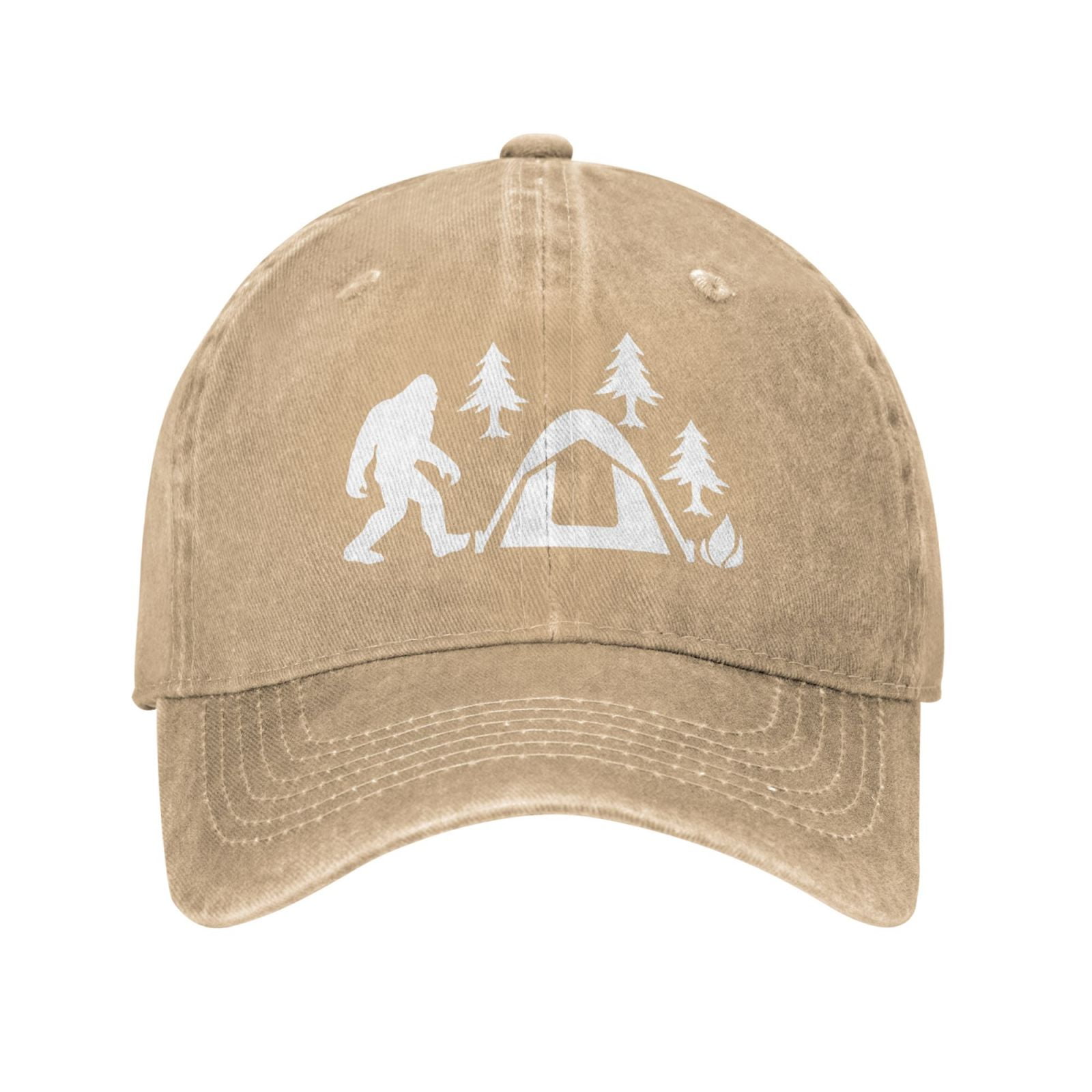Bigfoot Camping Tent Cowboy Hat Baseball Hat Trucker Hat For Men Women ...