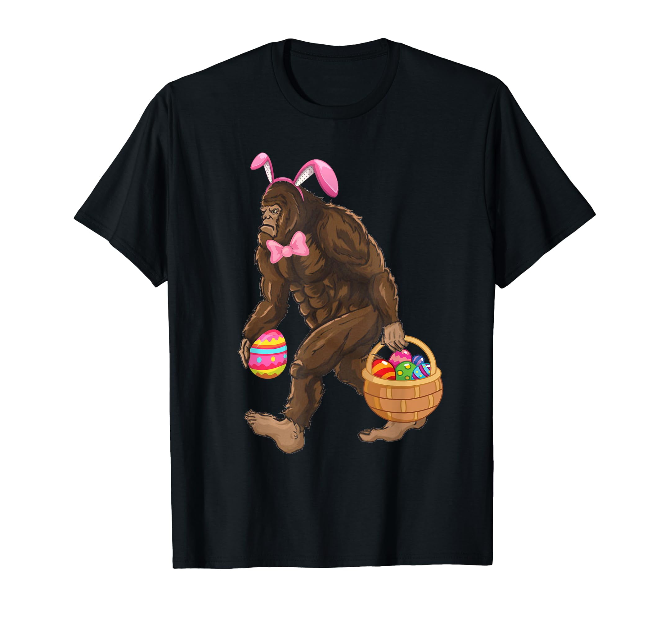 Bigfoot Carring Eggs Easter T-shirt Bigfoot Easter Costume - Walmart.com