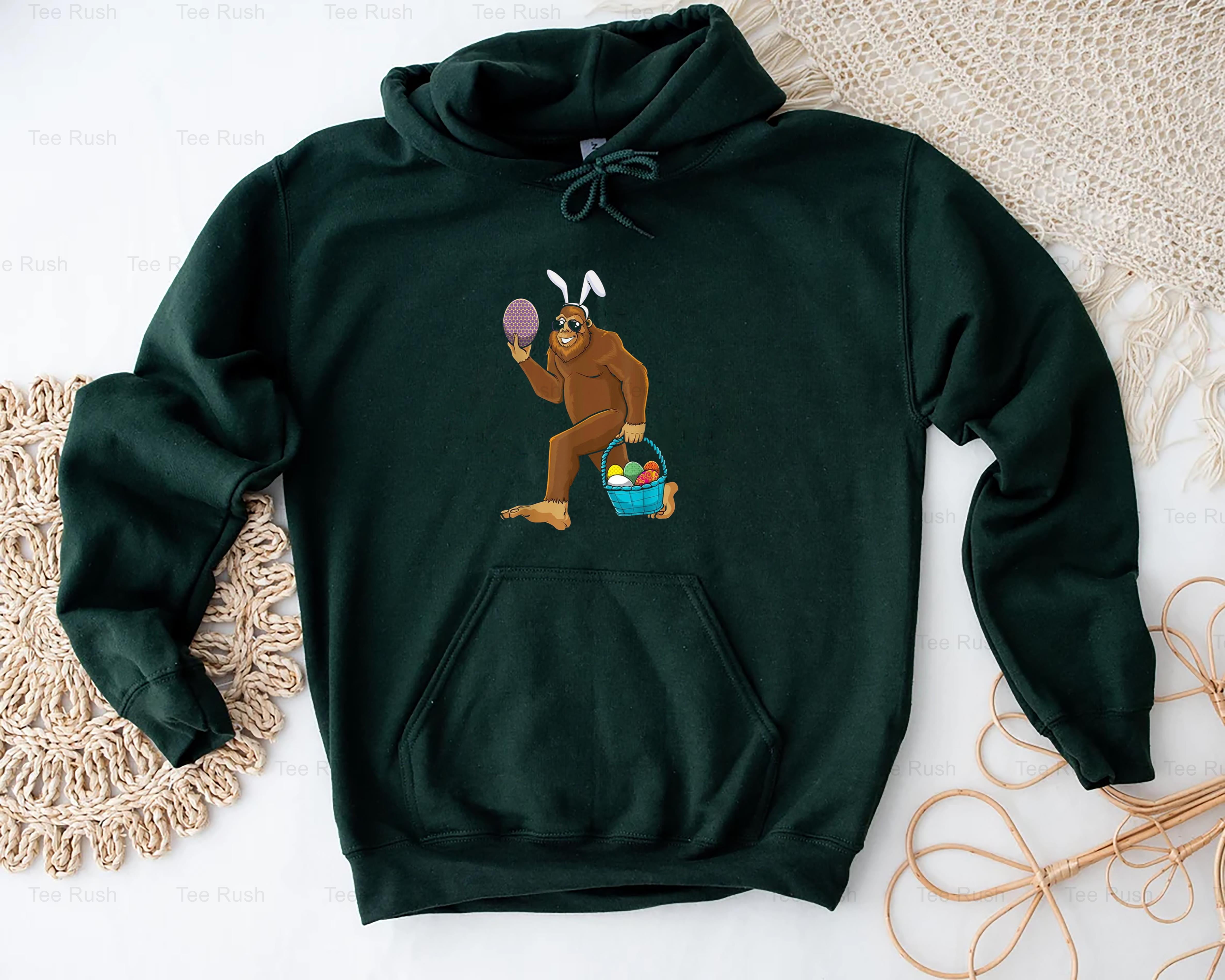 Bigfoot Carrying Eggs Funny Easter Sasquatch Lovers Easter Cryptid ...