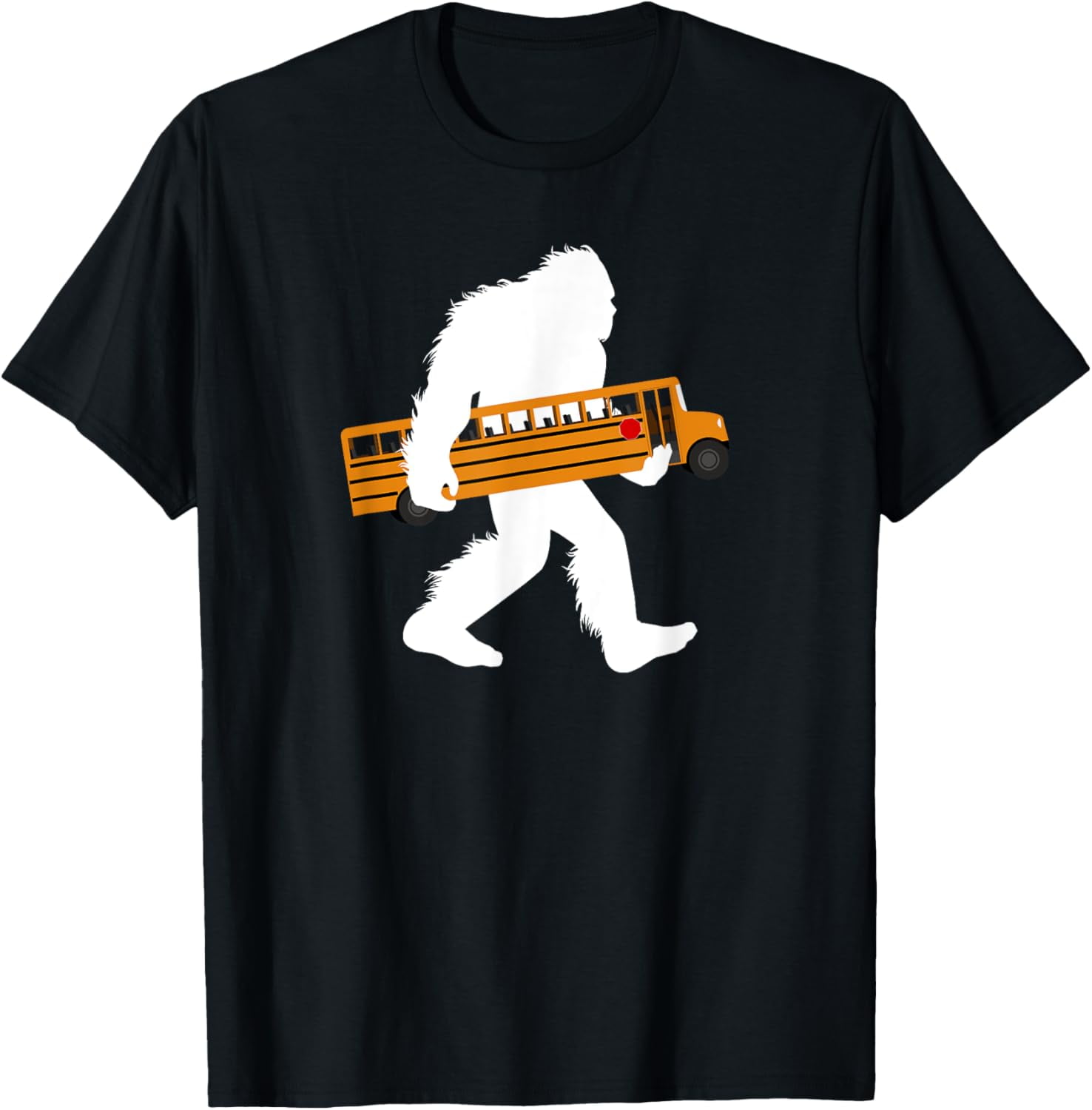 Bigfoot Carrying School Bus Sasquatch Bus Driver T-Shirt - Walmart.com