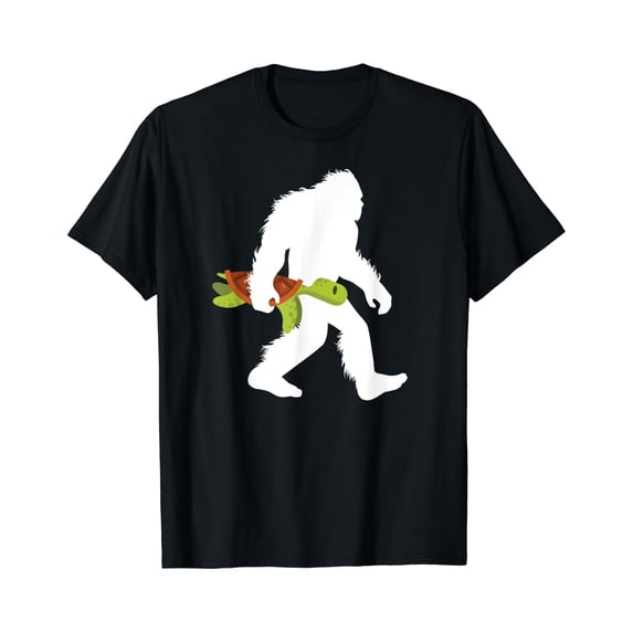 Bigfoot Carrying Turtle Sasquatch With Cute Reptile T-Shirt - Walmart.com